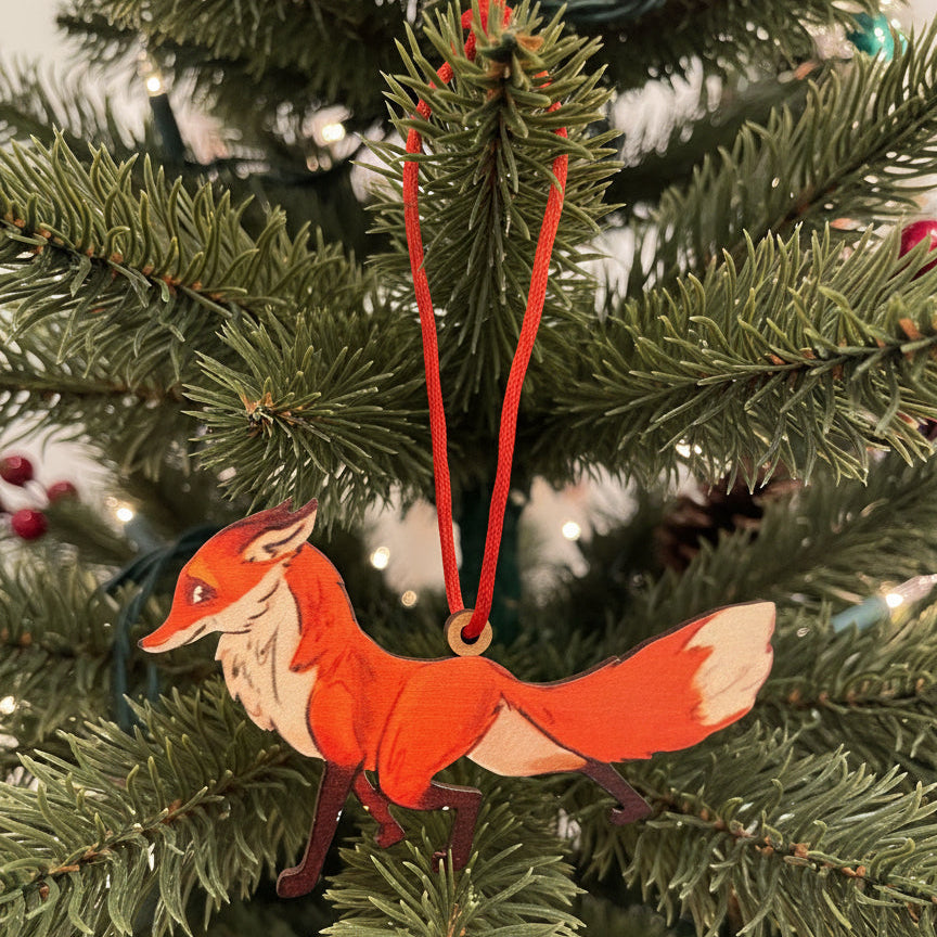 Handmade Fox Xmas Tree Decoration – Protect the Wild